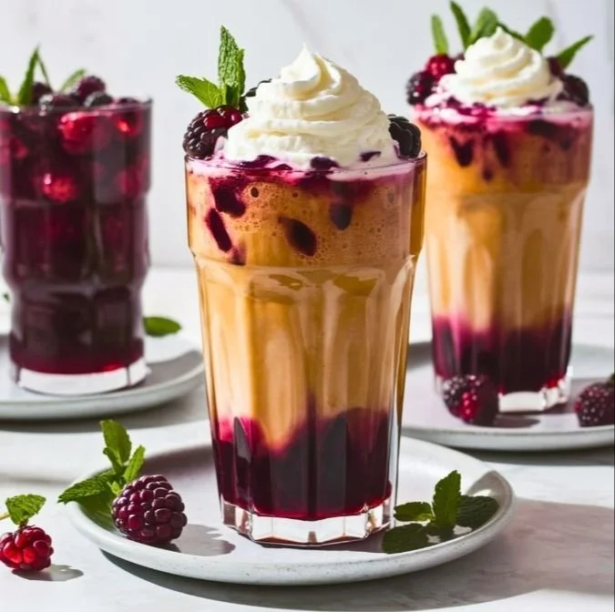 Blackberry Sage Iced Tea Latte 1